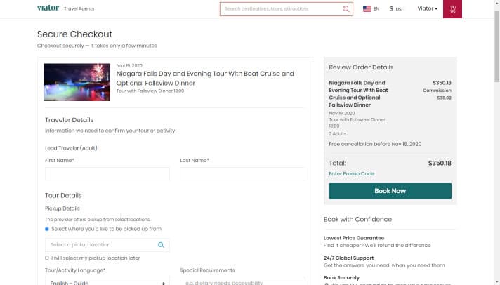 Making a Booking - Viator Agent Resource Center